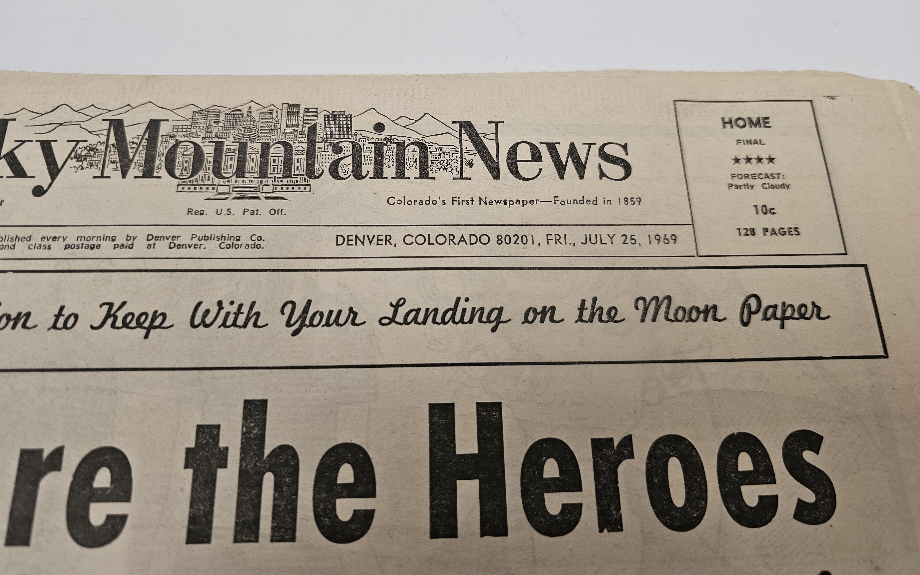 Vintage Apollo 11 Moon Landing Capsule, Rocky Mountain News July 25 ...