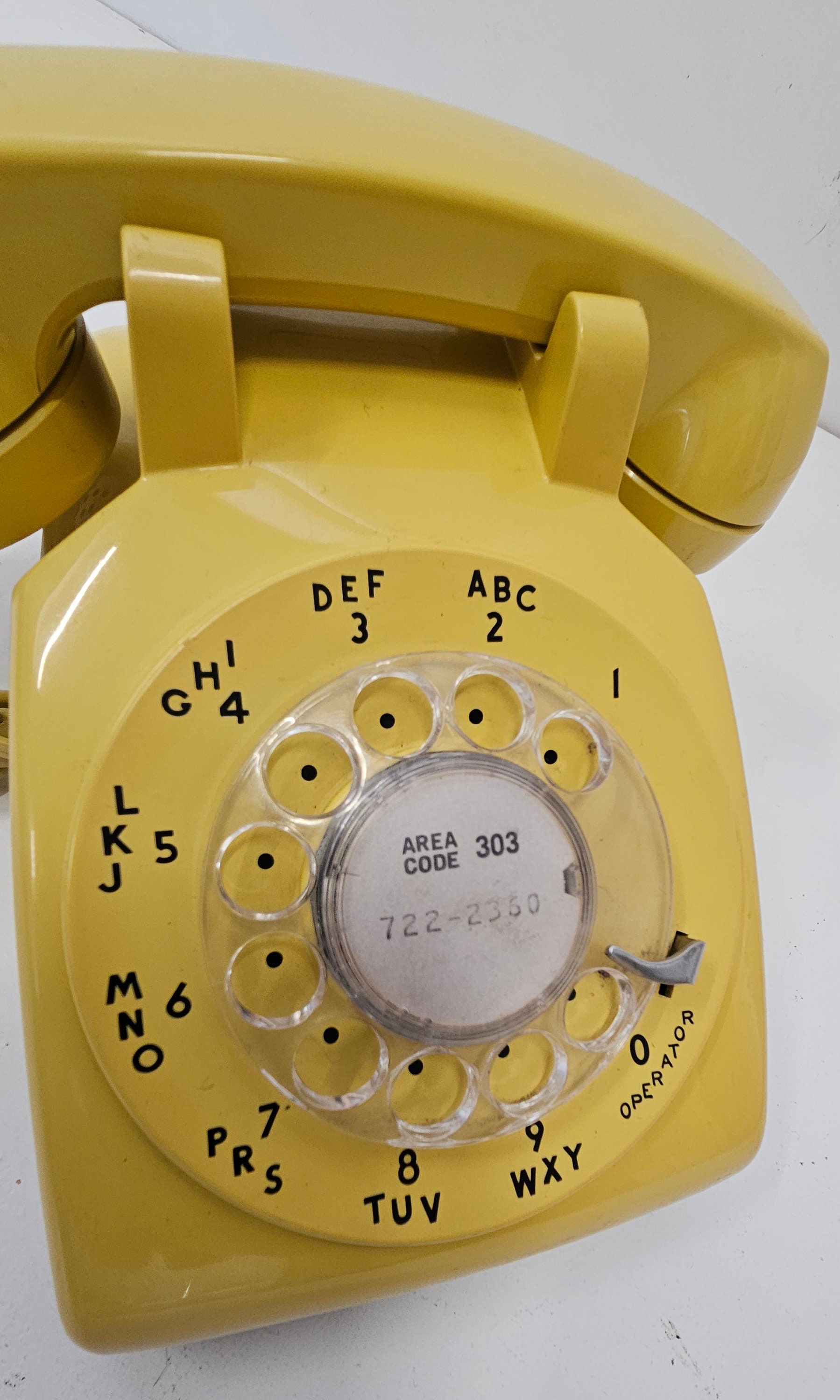 Vintage Bell System Western Electric Harvest Gold Rotary Phone Model ...