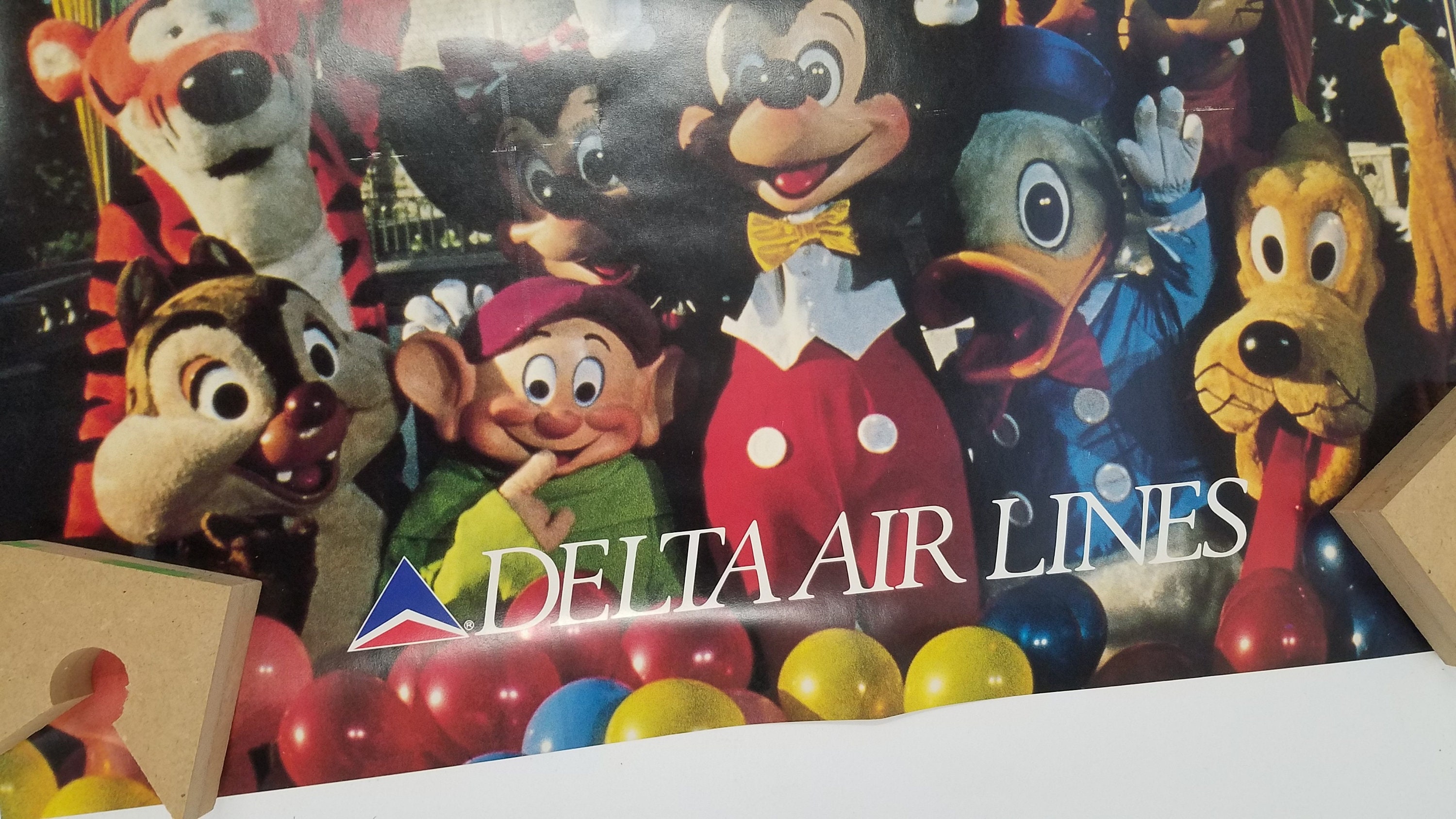 Vintage Walt Disney World Delta Airlines Poster - Etsy