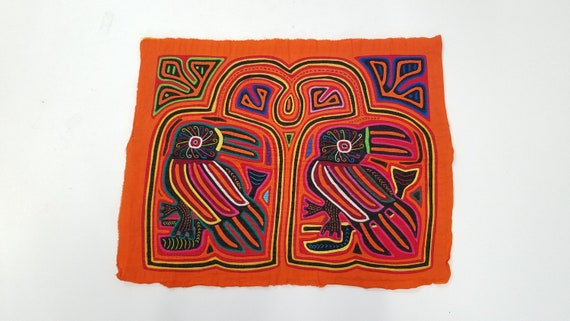 Vintage Panama Mola Bird Motif Textile Panamerican Molas - Etsy