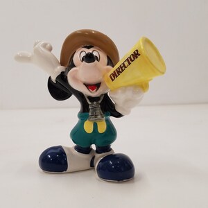 Vintage Walt Disney Mickey Mouse Director Figurine Made in - Etsy