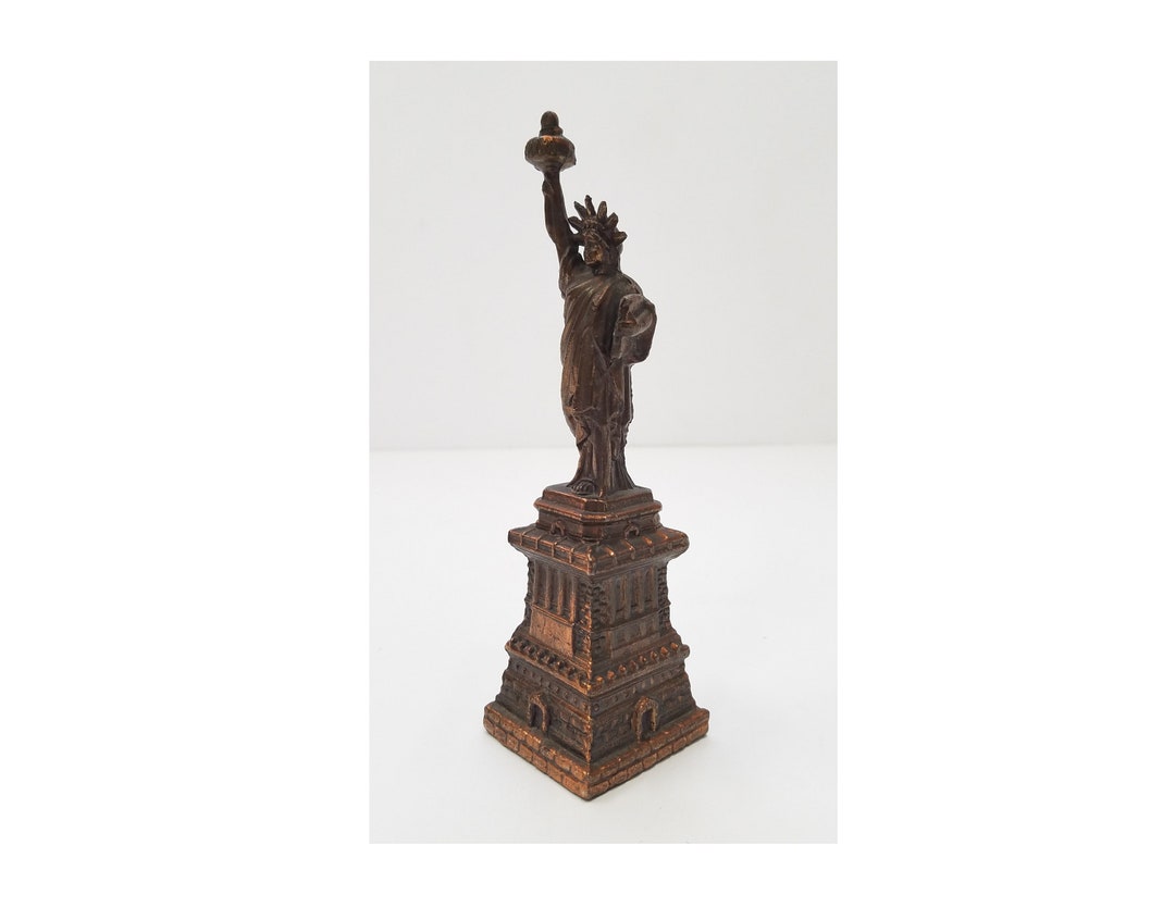 Vintage Cast Metal Statue of Liberty Sculpture Mid Century New York ...