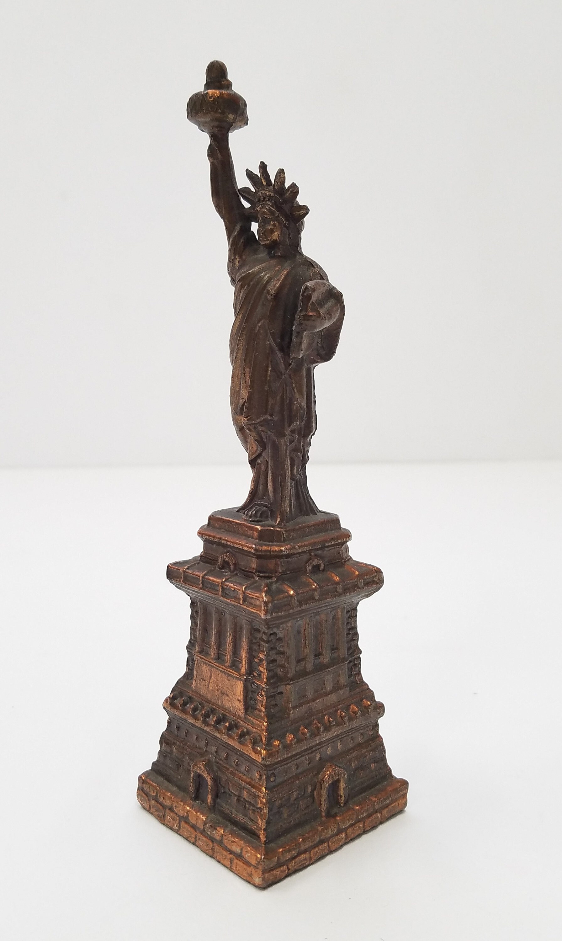 Vintage Cast Metal Statue of Liberty Sculpture Mid Century New York ...