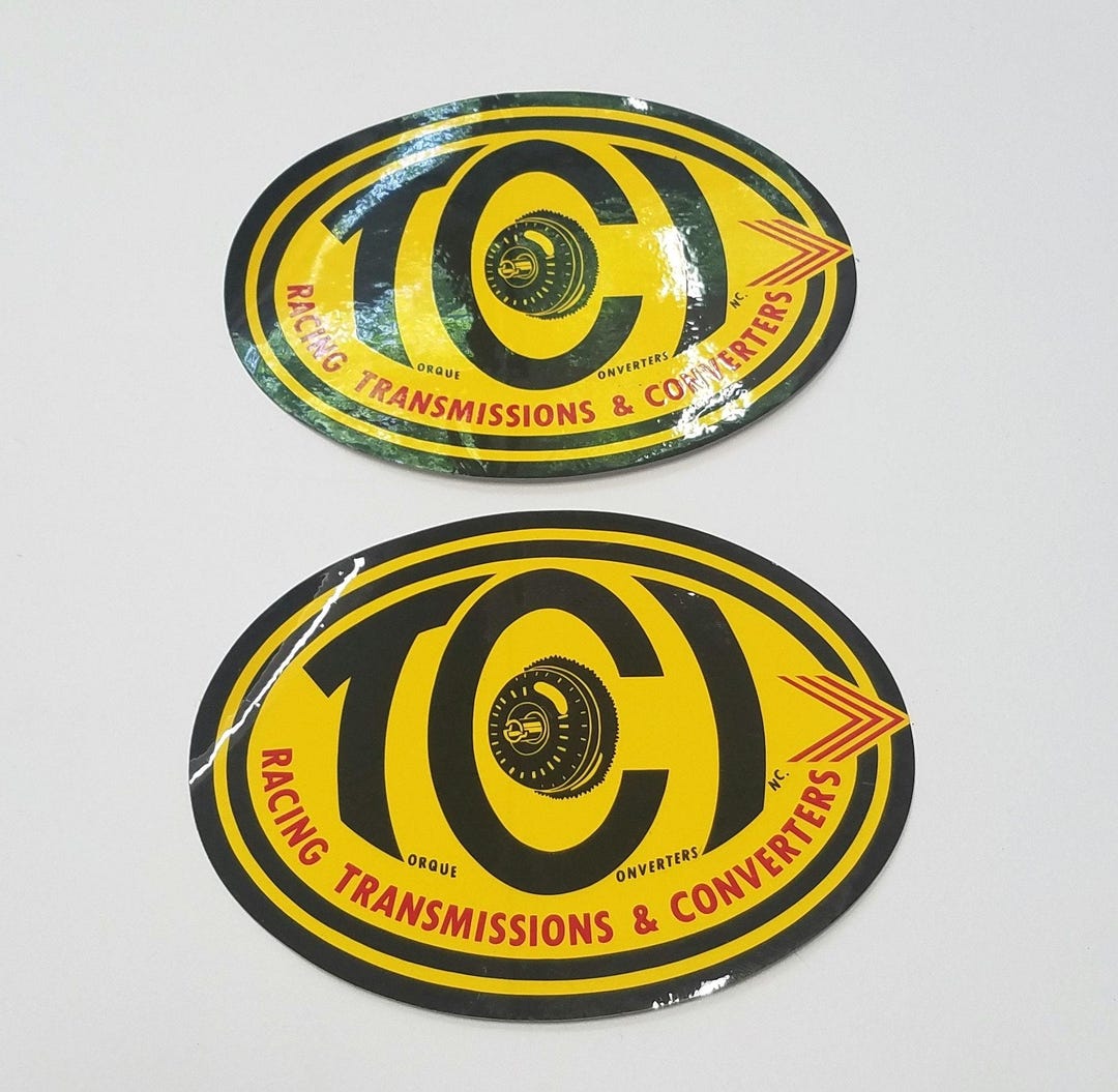 Vintage 1970's TCI Torque Converter Stickers LARGE Car Racing ...