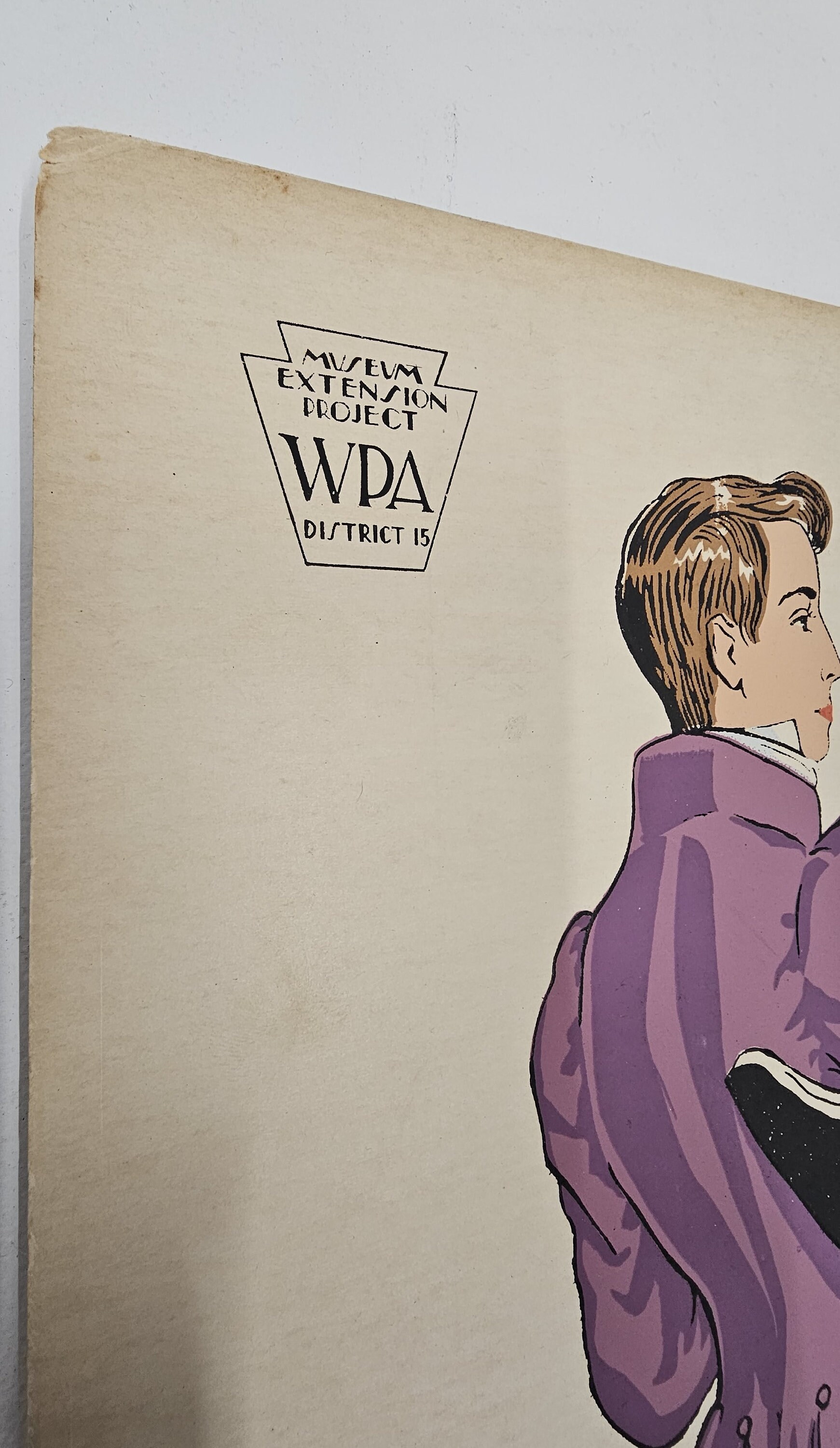 Vintage 1930's WPA Museum Extension Project Screenprint Empire Romantic ...