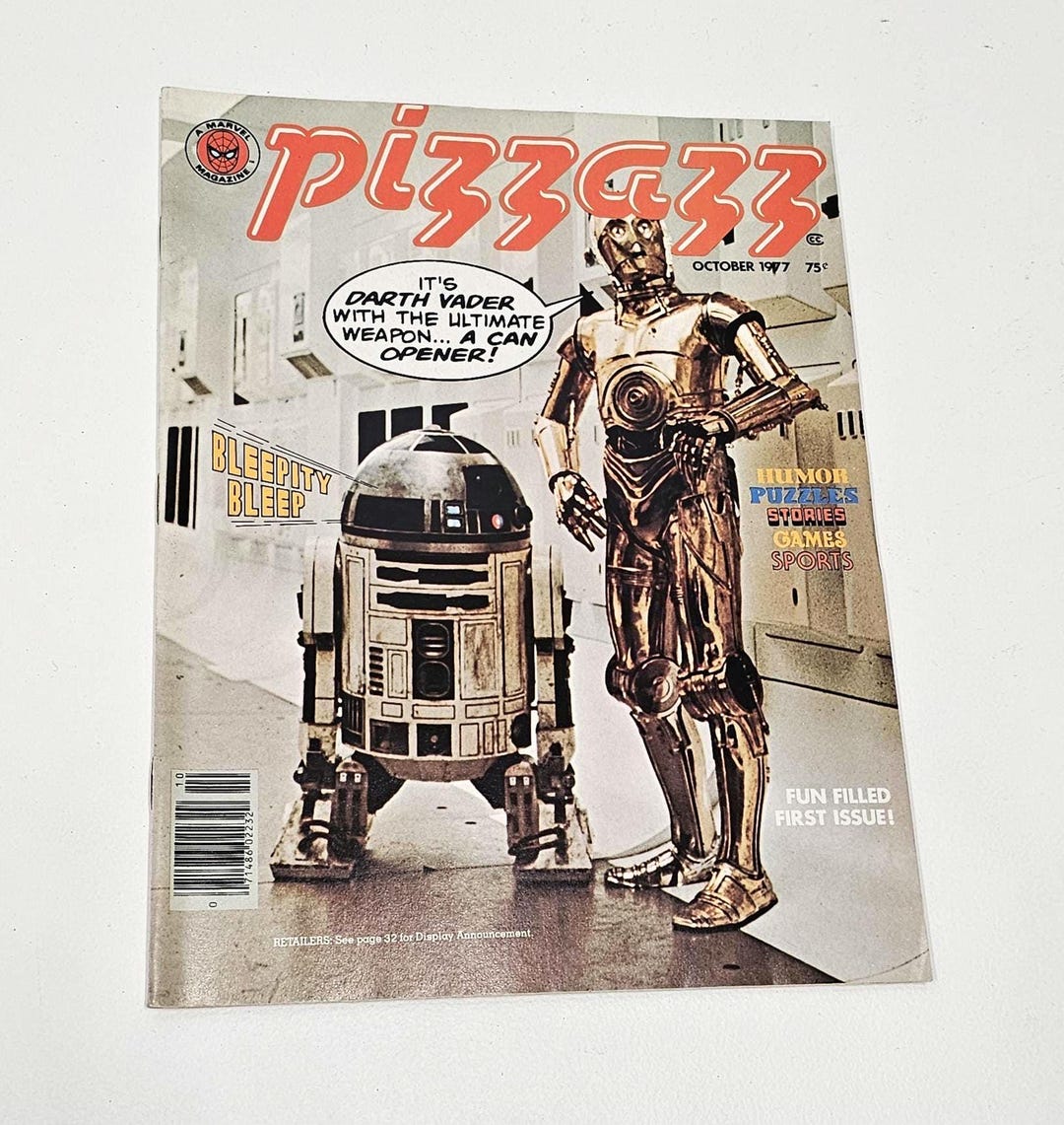Vintage Pizzazz Star Wars Marvel Magazine October 1977 – C3PO and R2D2 ...