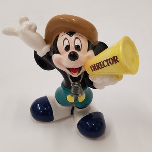Vintage Walt Disney Mickey Mouse Director Figurine Made in - Etsy