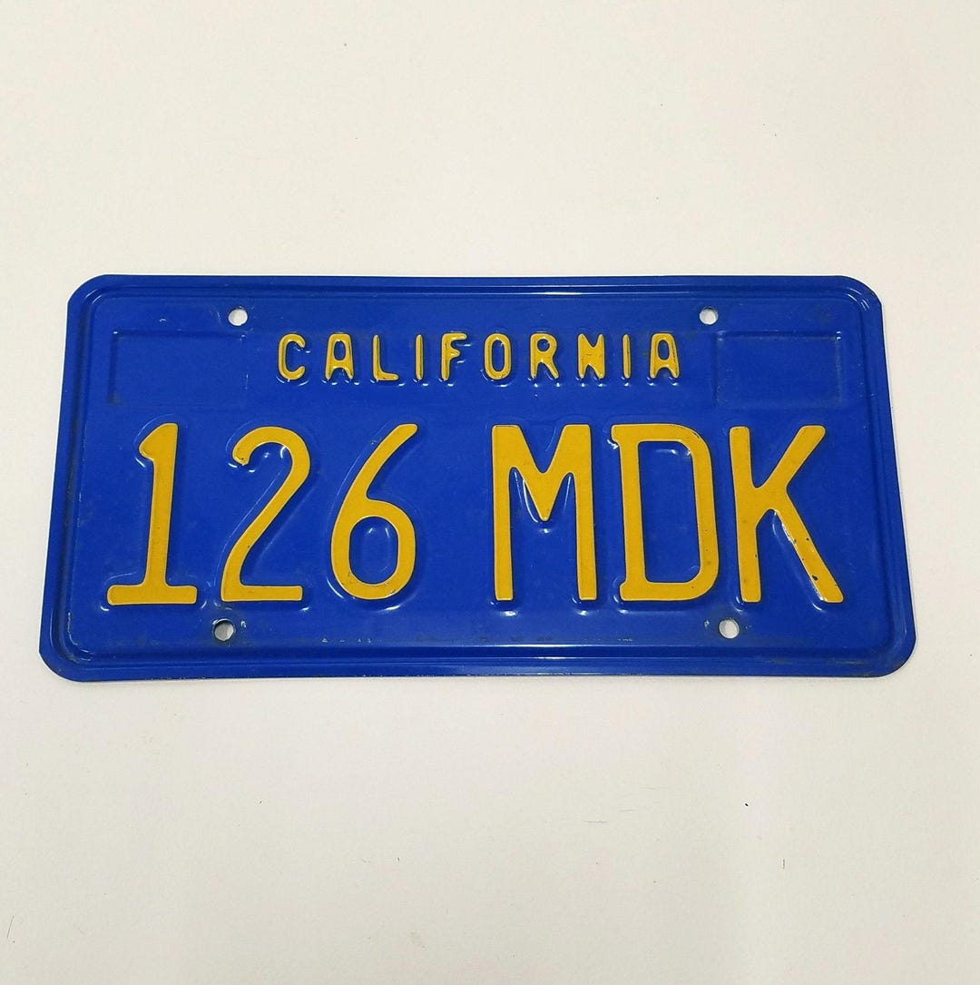 Vintage 1970's California License Plate - Etsy