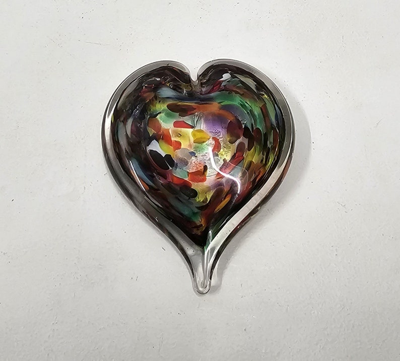 Vintage Handblown Glass Heart Confetti Glass Heart Studio Glass - Etsy
