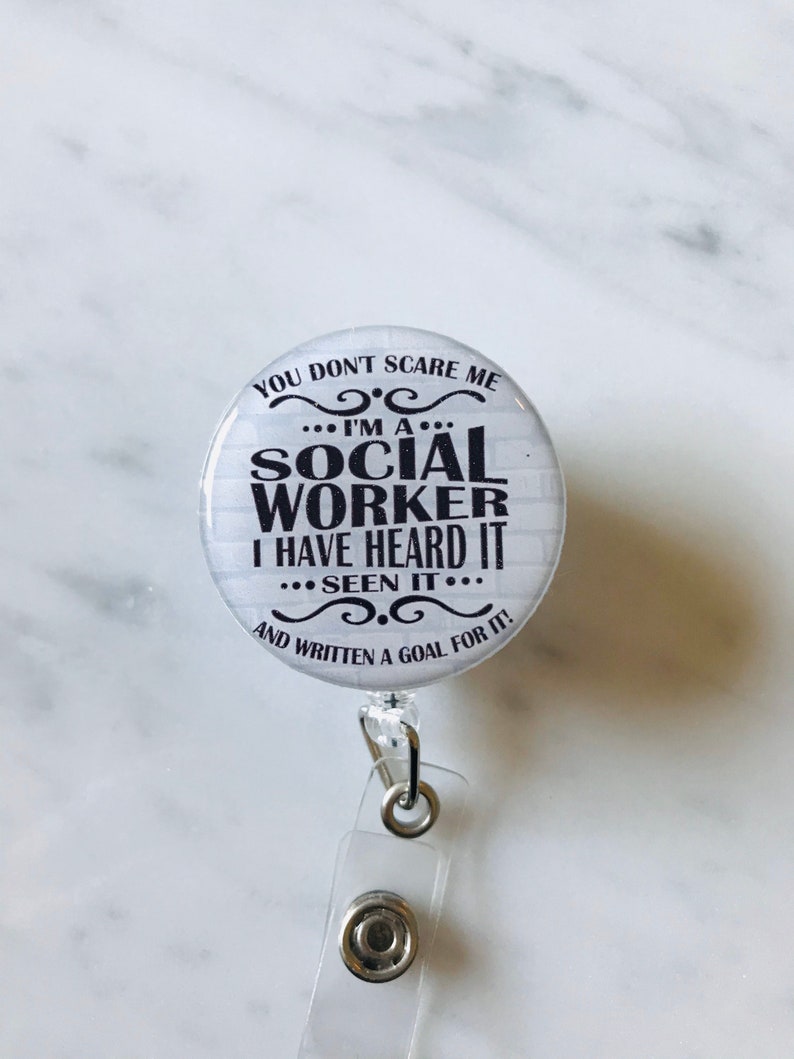 Social Worker ID Badge Reel/i'm a Social Worker ID Badge - Etsy