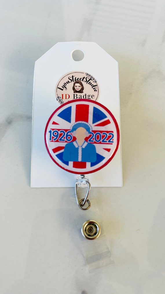 Queen Elizabeth ID Badge Reel. Queen Badge Reel. Tribute to - Etsy