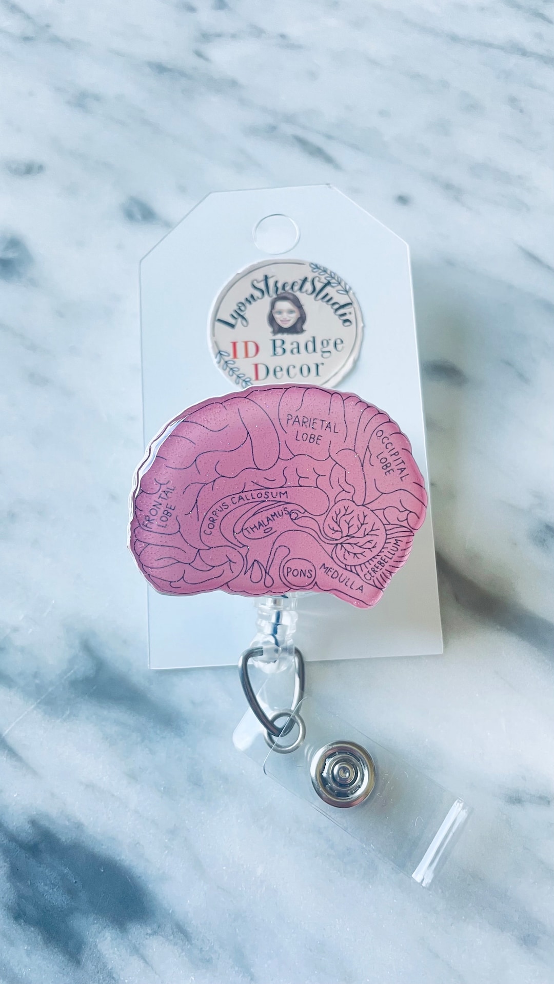 Brain ID Reel. Brain Anatomy Badge Reel. Neurology Badge Reel - Etsy