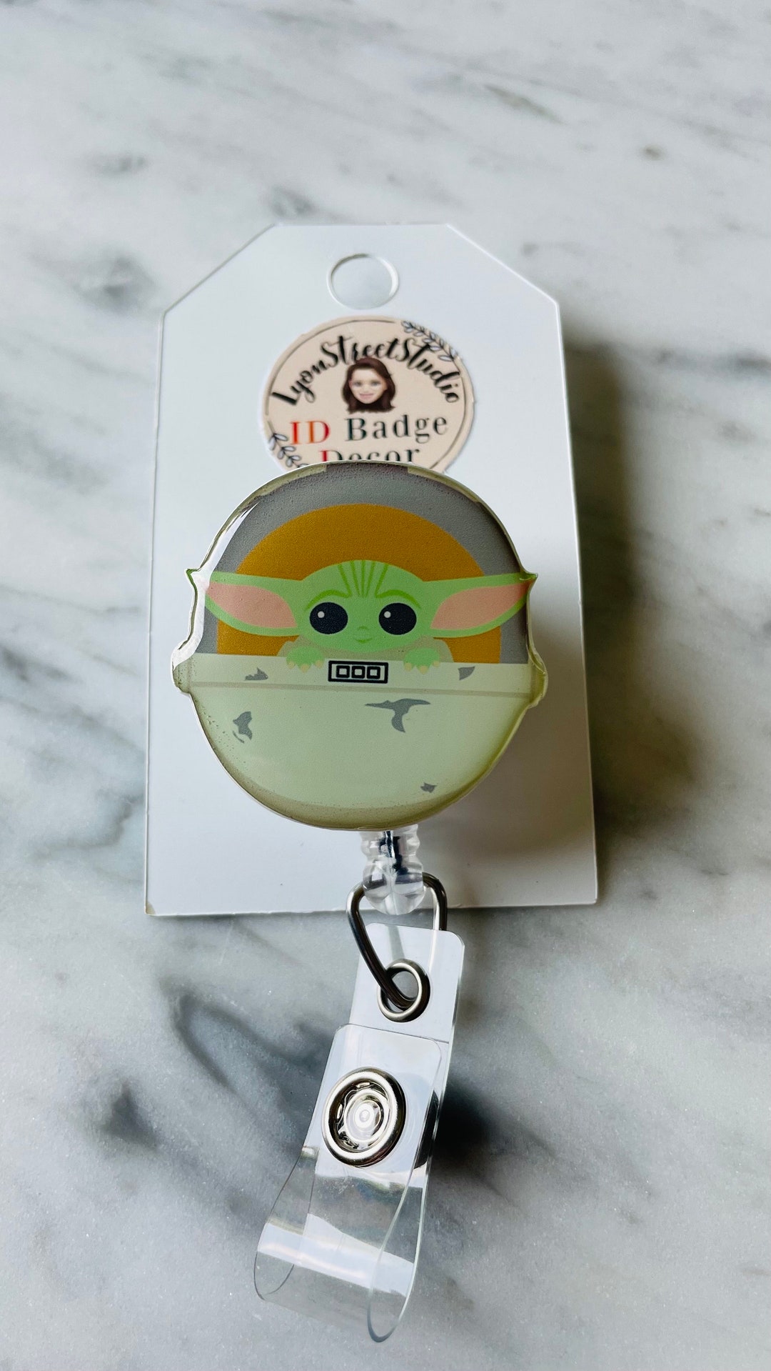 Grogu ID Reel: Baby Yoda Hover Pod Badge - Etsy