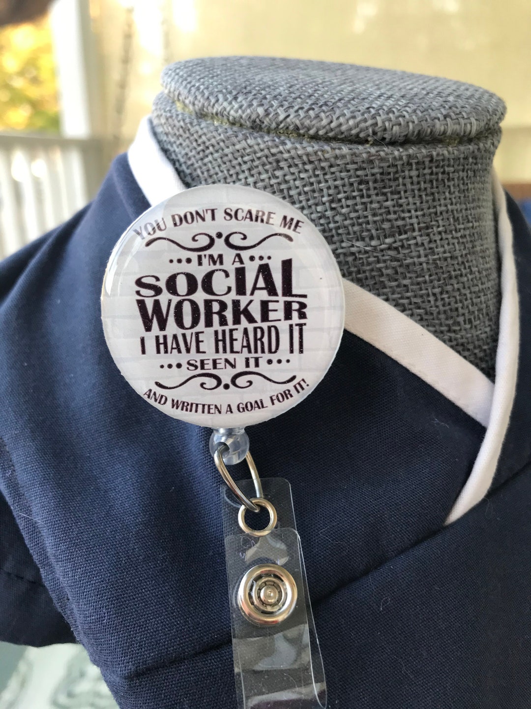 Social Worker ID Badge Reel/i'm a Social Worker ID Badge Reel - Etsy