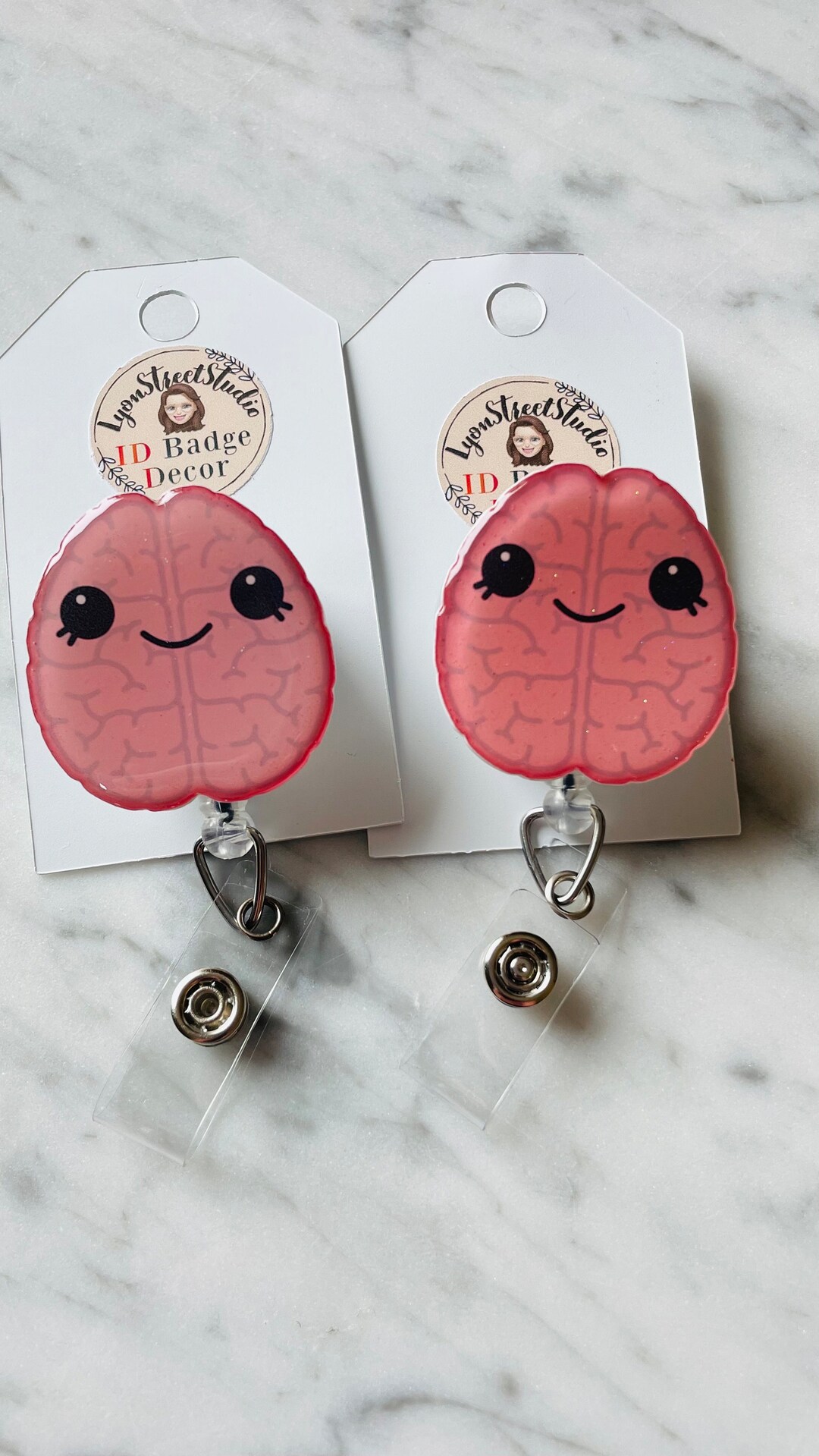 Brain ID Reel. Kawaii Brain Badge Reel. Neurology Badge Reel - Etsy