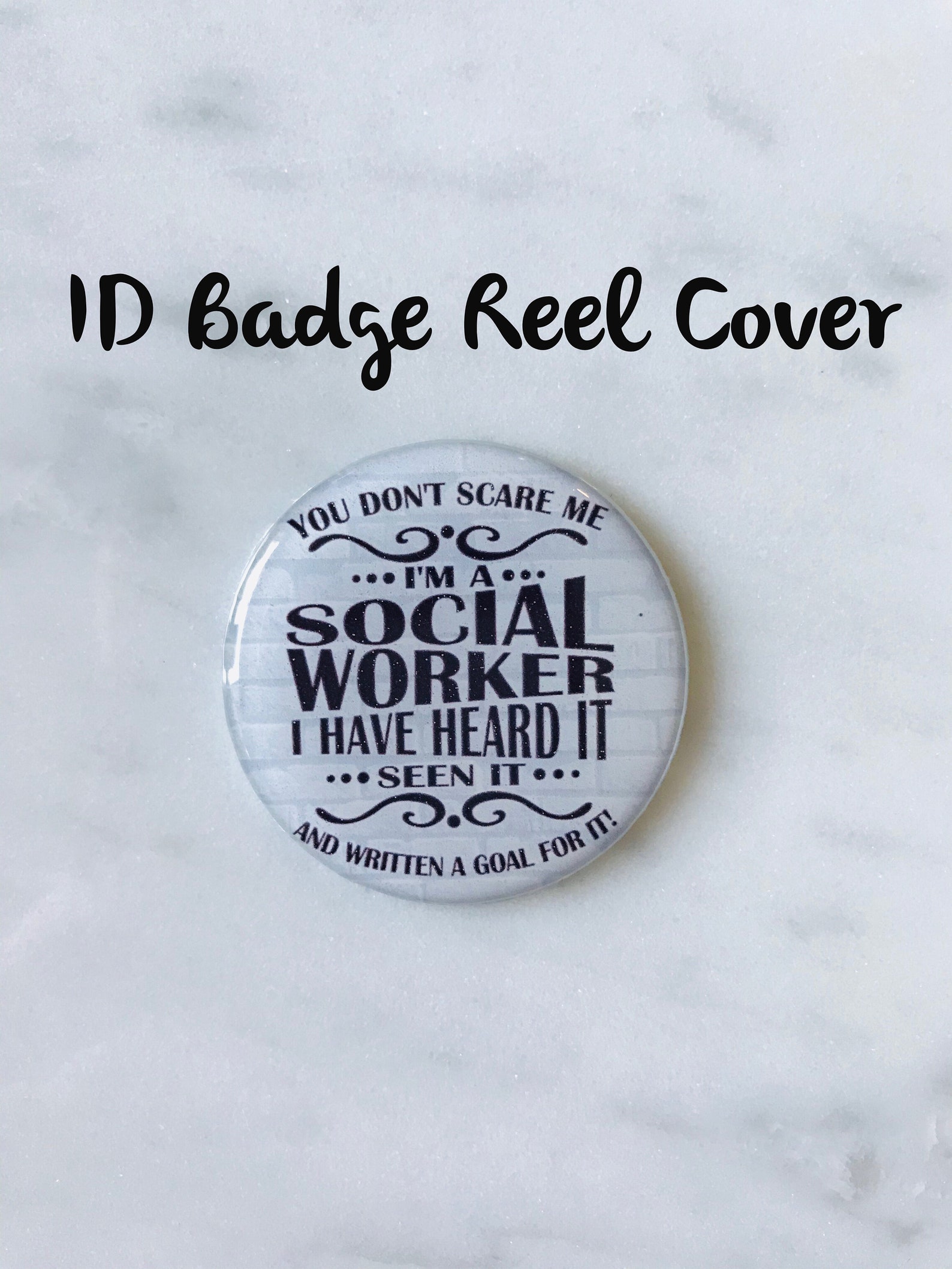 Social Worker ID Badge Reel/i'm a Social Worker ID Badge | Etsy