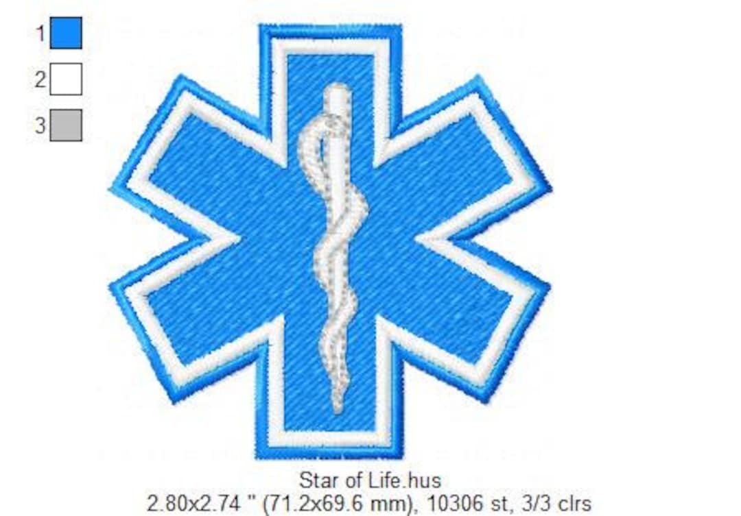 INSTANT DOWNLOAD: Star of Life Embroidery Files - Etsy