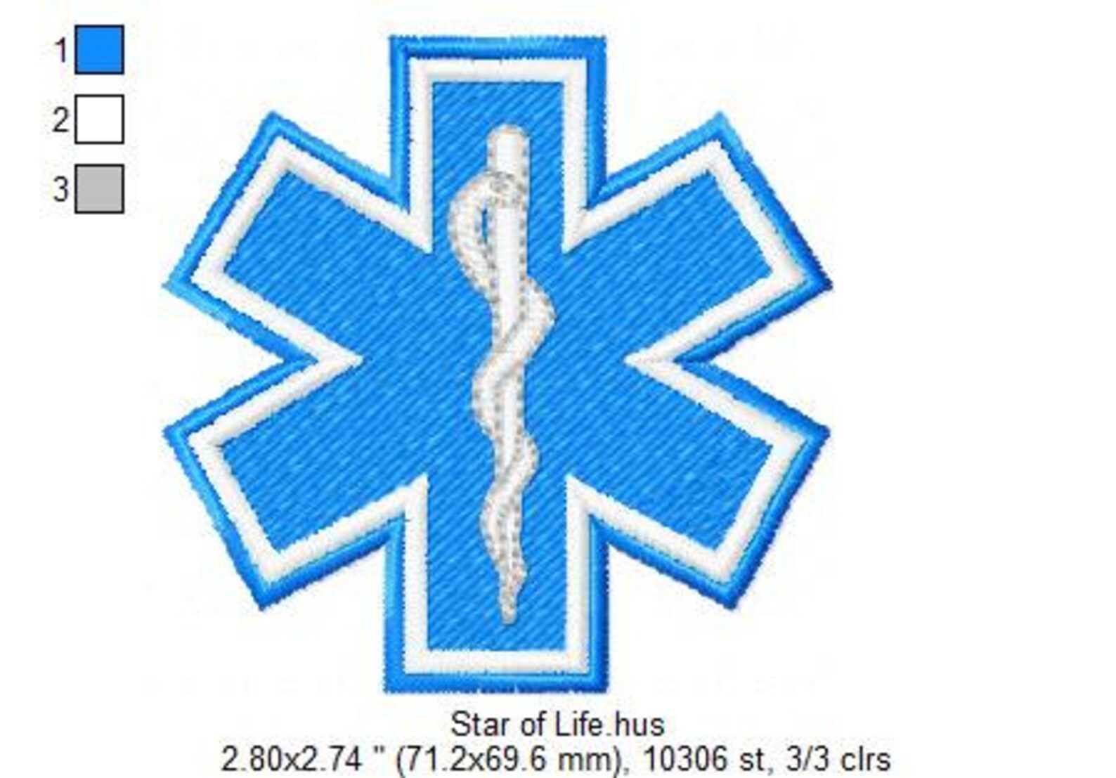 INSTANT DOWNLOAD: Star of Life Embroidery Files - Etsy