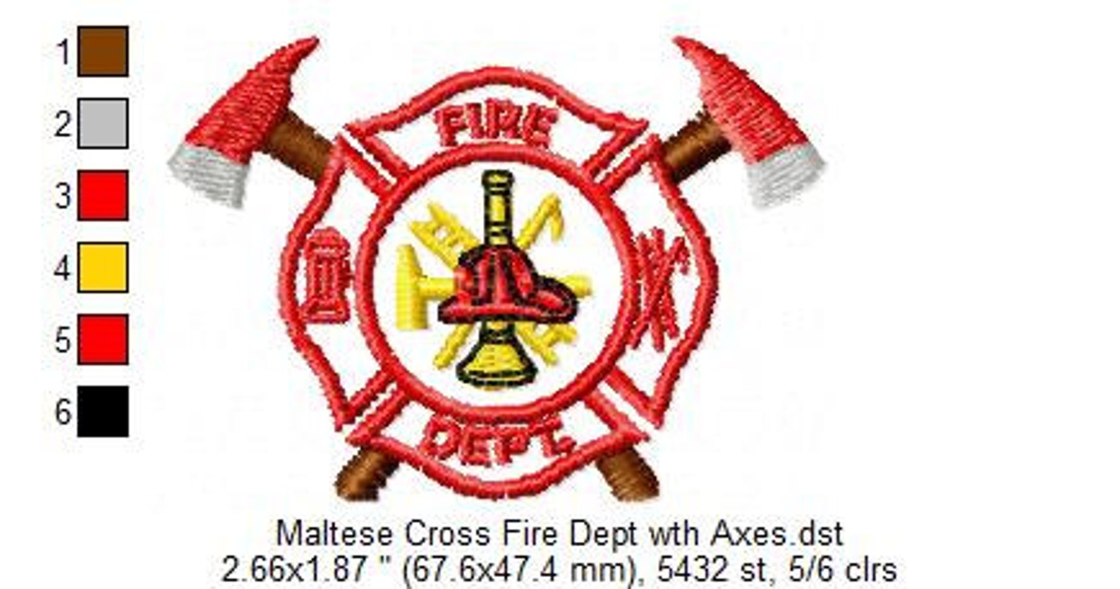 INSTANT DOWNLOAD: Fire Department Maltese Cross Embroidery Files - Etsy
