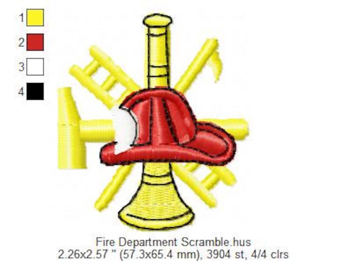INSTANT DOWNLOAD: Fire Department Center Scramble Embroidery Files - Etsy