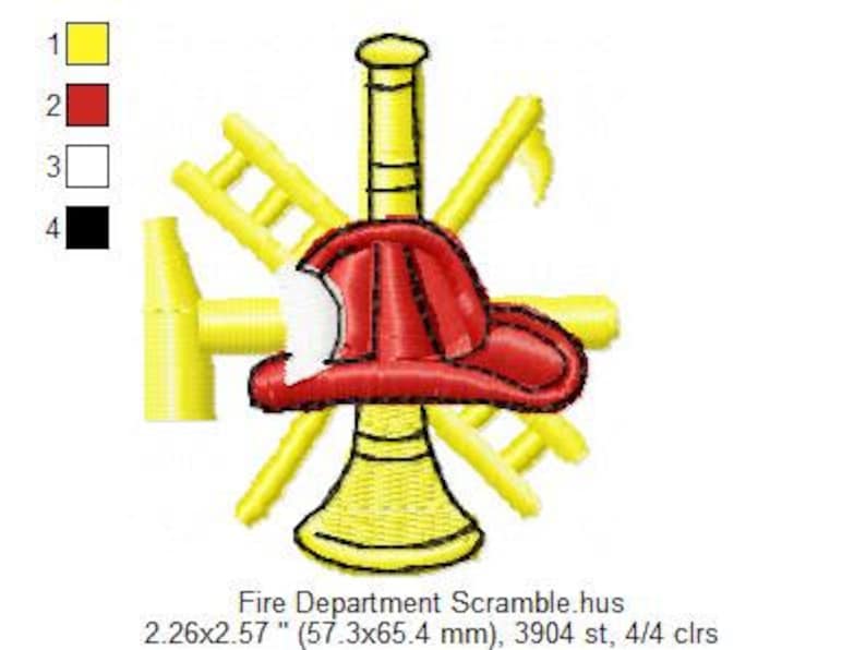 INSTANT DOWNLOAD: Fire Department Center Scramble Embroidery Files - Etsy