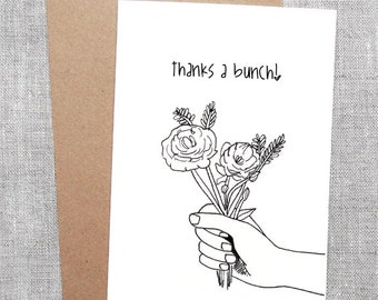 Printable Thanks A Bunch Card Instant Download Thank You - Etsy