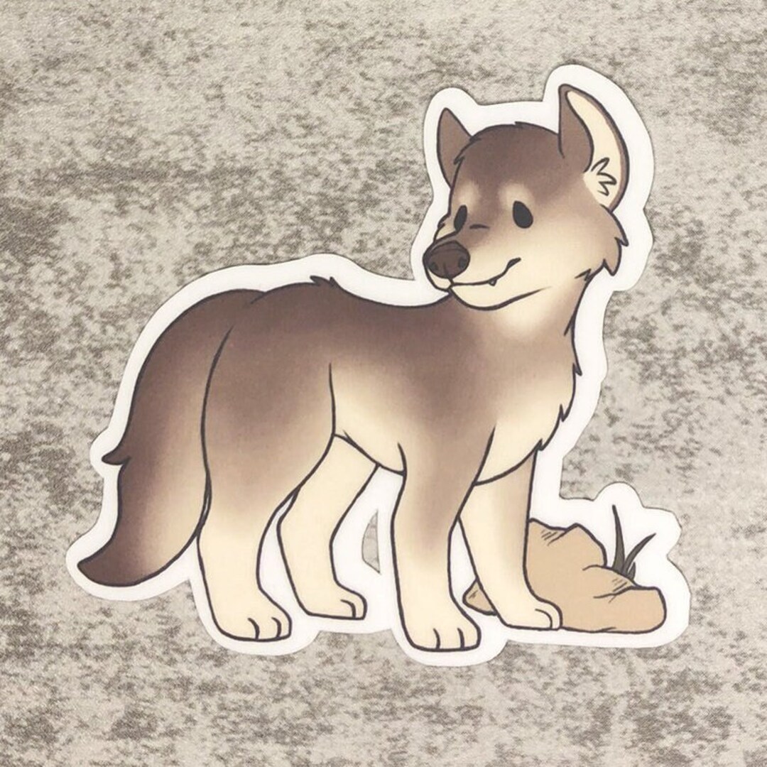 Bean Wolf Vinyl Sticker - Etsy