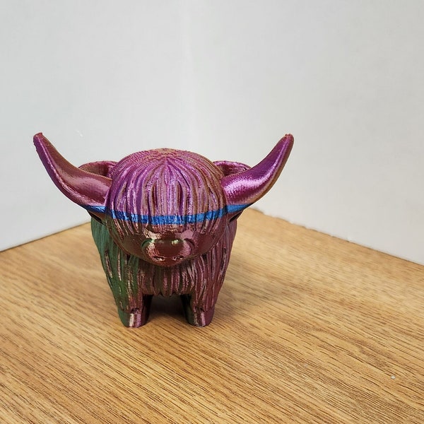 3d Printed Highland Cow - Etsy