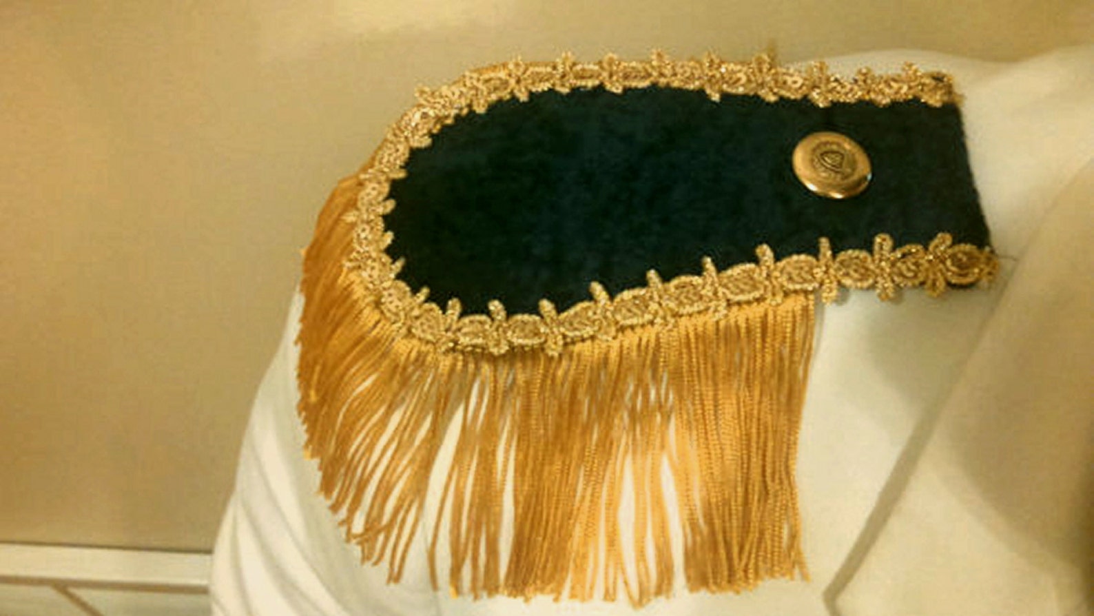 Black Velvet Epaulettes With Gold Fringe: Steampunk Cosplay Shoulder ...