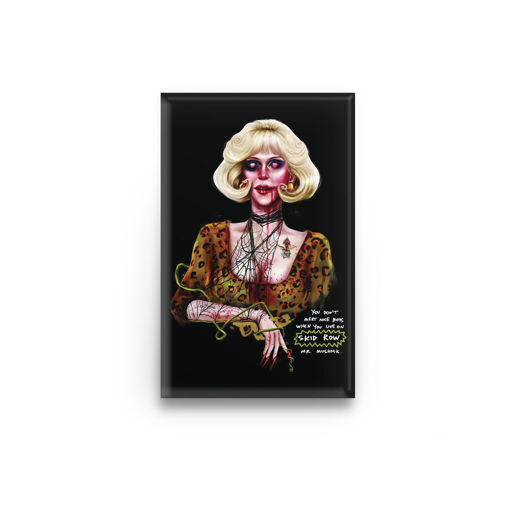 Little Shop of Horrors Audrey Rectangle Steel Push Back Button Pin - 2. ...