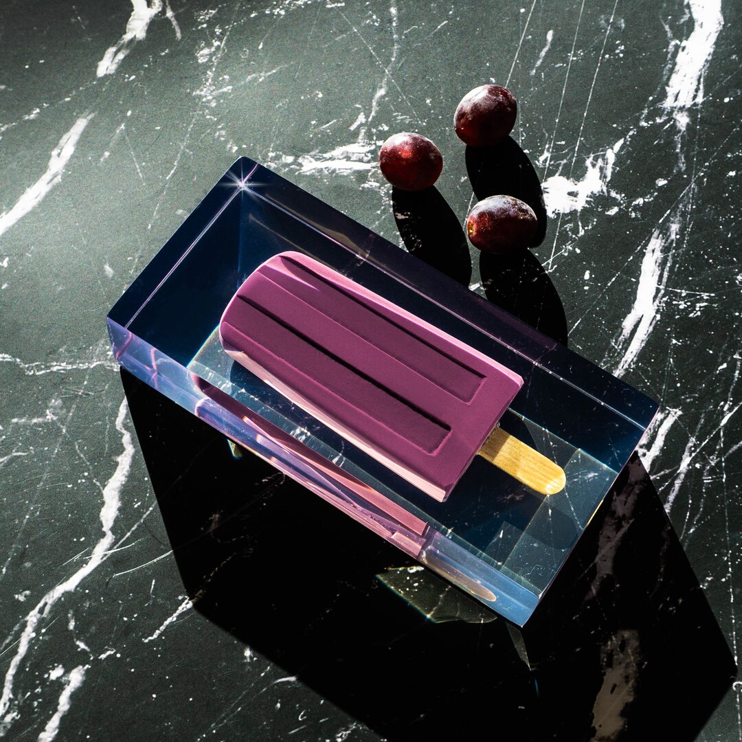Purple Grape Floating Wood Ice Cream Popsicle in Clear Resin Art ...