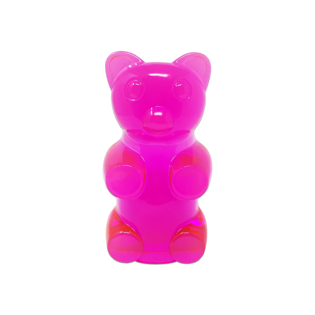 Transluscent Hot Pink Gummy Bear Art Piece Sculpture - Novelty Candy ...