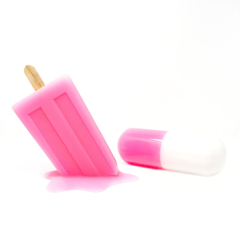 XL Jumbo Large Resin Hot Pink Melting Ice Pop Popsicle | Etsy
