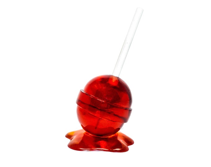 Mini Resin Red Translucent Melting Blow Pop Popsicle Lollipop - Etsy