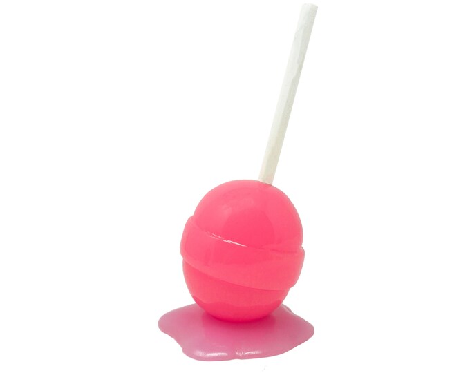 Mini Resin Hot Pink Melting Blow Pop Popsicle Lollipop Art Sculpture ...