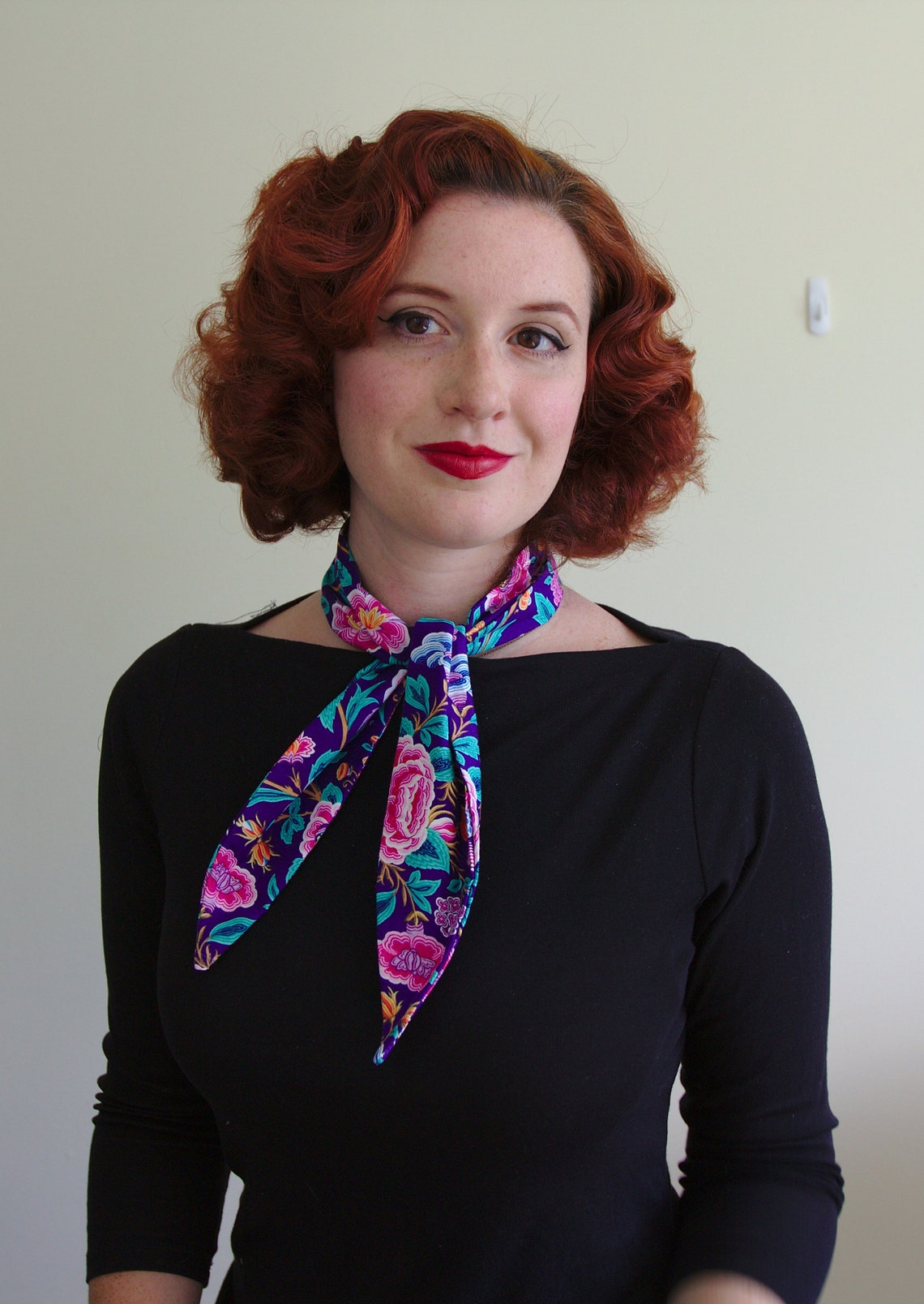 Rockabilly Style Pinup Head Scarf / Head Wrap / Rosie Wrap / Retro ...