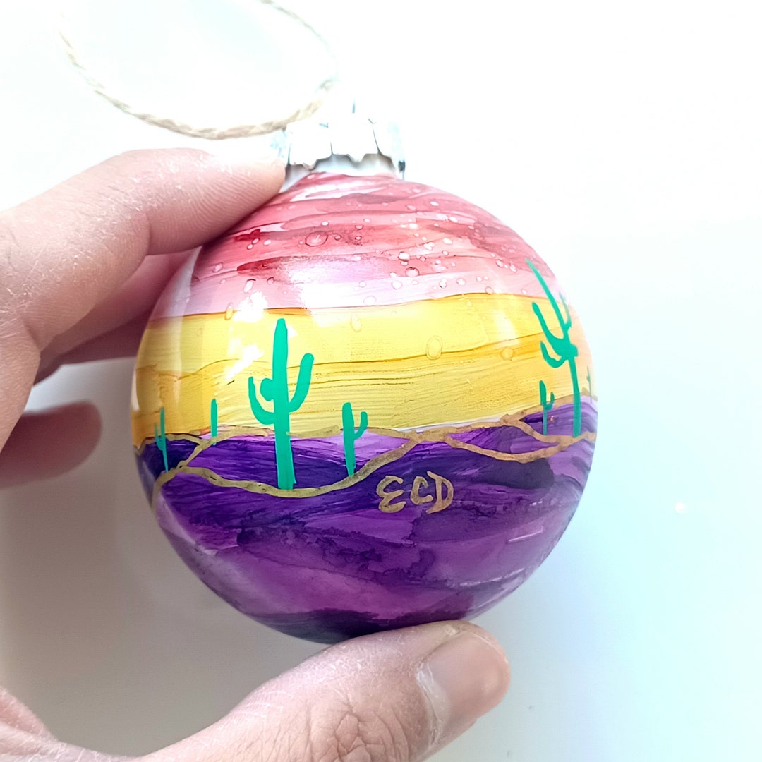 Arizona Ornament, Sonoran Desert Ornament, Gifting Hand Painted ...