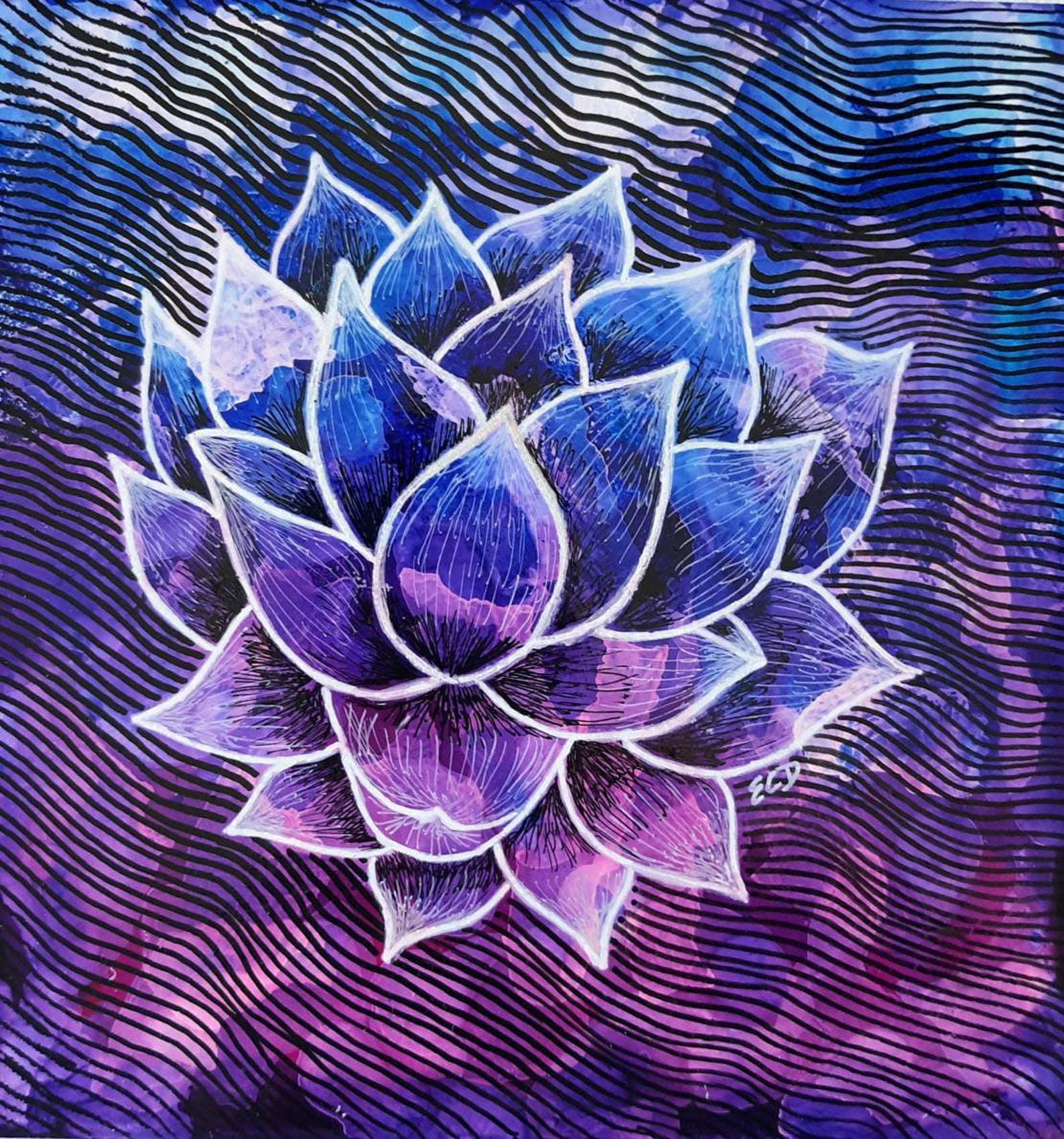 Lotus Flower Ceramic Art Tile, 6" X 6" Art Tile Trivet, Buddhism Art ...
