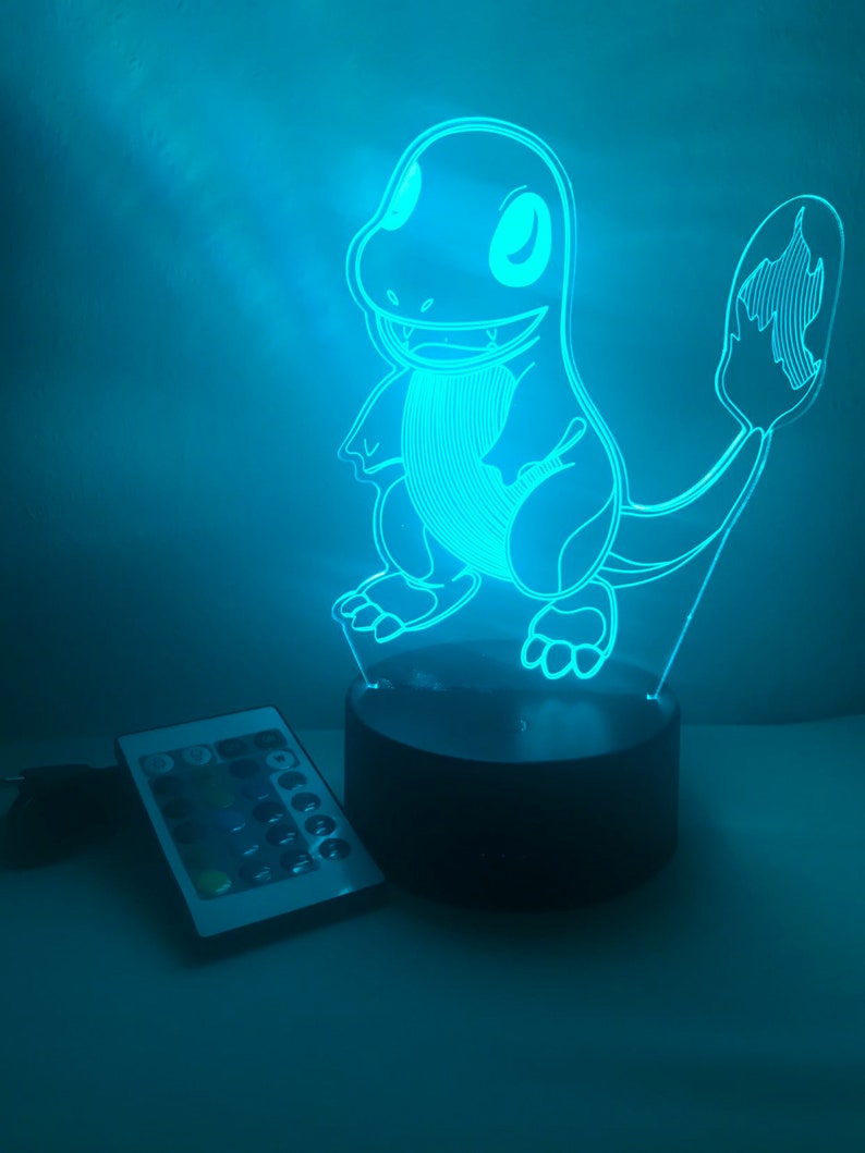 POKEMON CHARMANDER 3D Night Light illusion Lampe usb - Etsy France