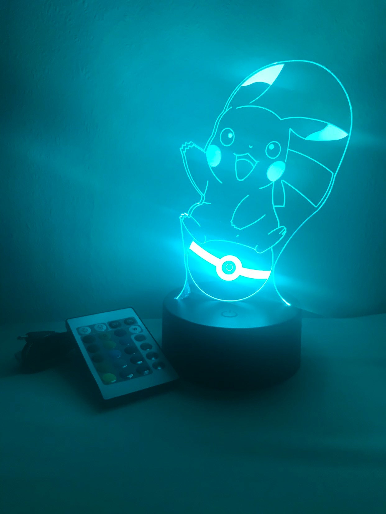 POKEMON PIKACHU 3D Version 1 Night Light Illusion Lamp Usb - Etsy