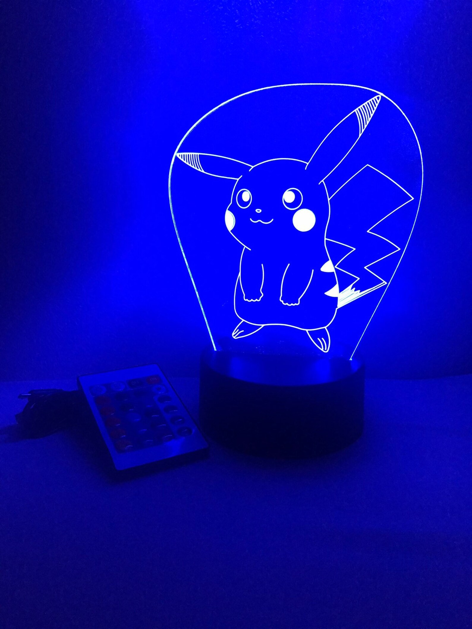 POKEMON PIKACHU Version 2 3D Night Light Illusion Lamp Usb - Etsy
