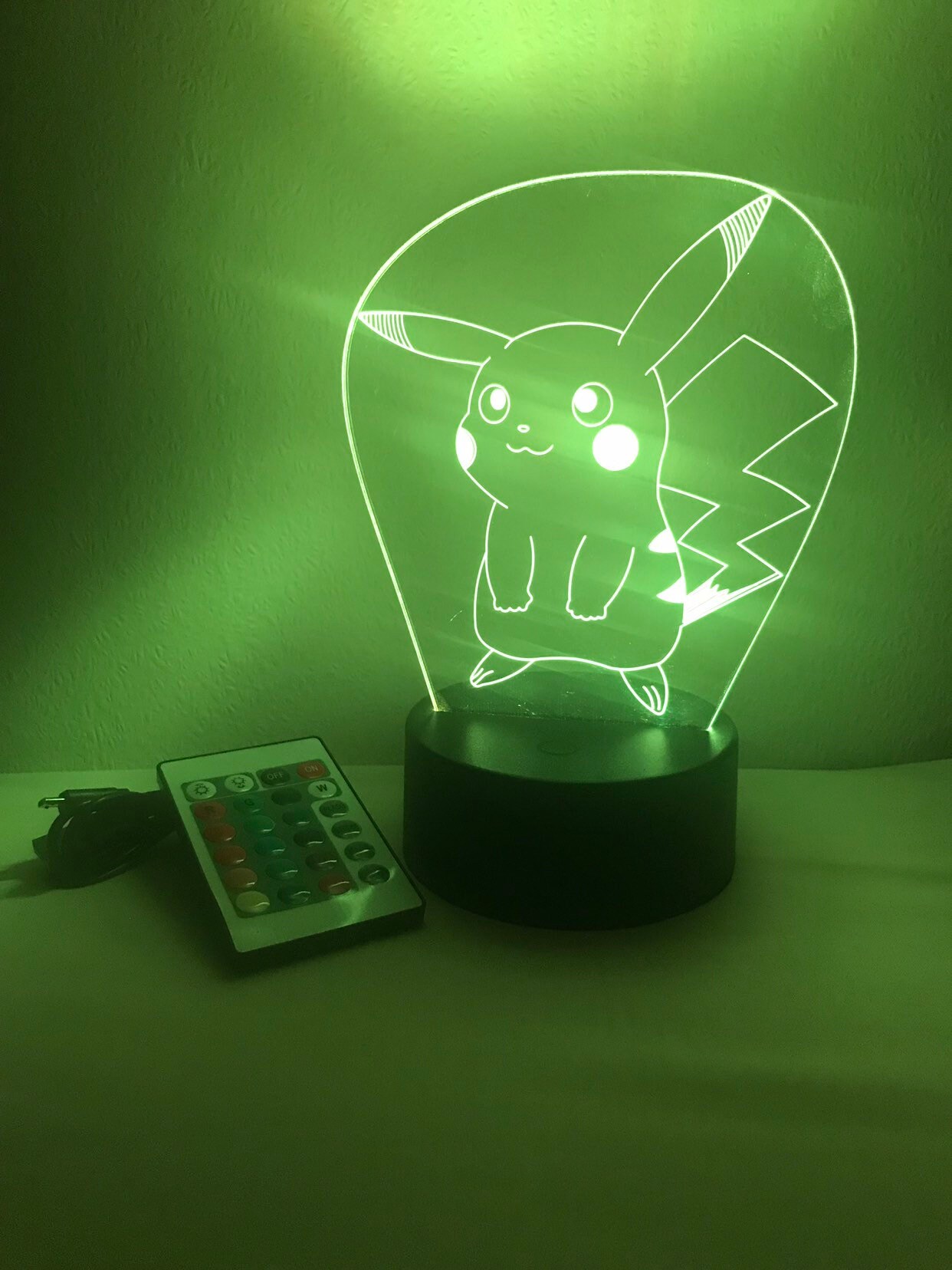 POKEMON PIKACHU Version 2 3D Night Light Illusion Lamp Usb - Etsy
