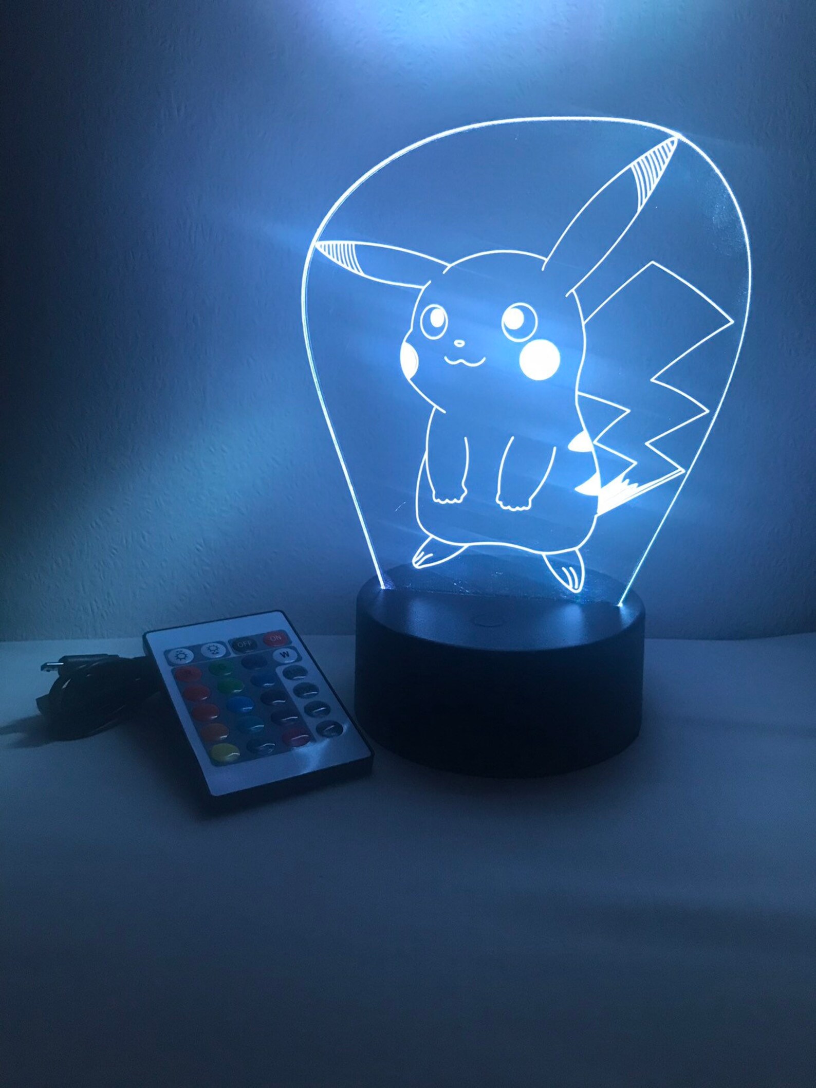 POKEMON PIKACHU Version 2 3D Night Light Illusion Lamp Usb - Etsy