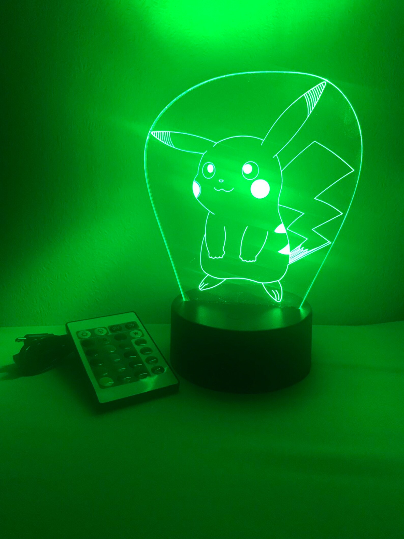 POKEMON PIKACHU Version 2 3D Night Light Illusion Lamp Usb - Etsy