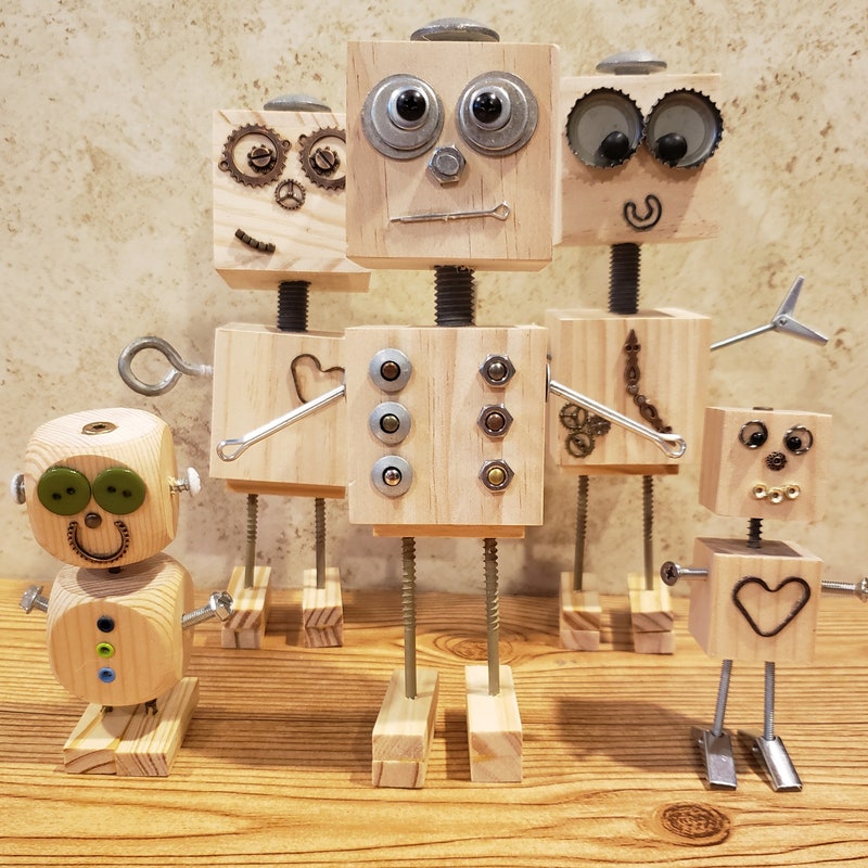 Wood Robot - Etsy