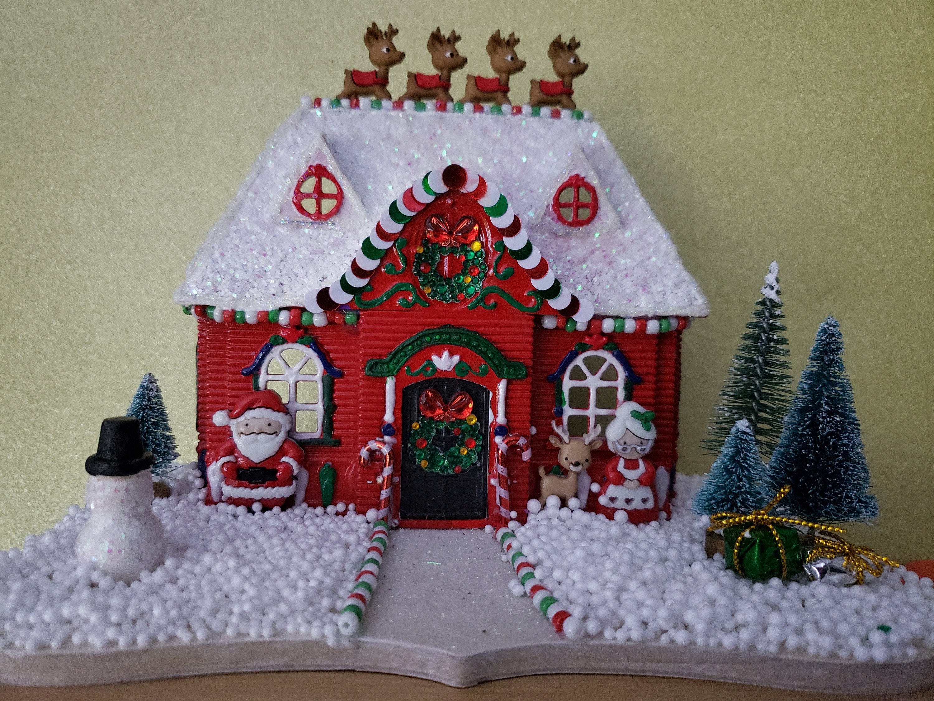 Hand Painted Christmas Village House, Gingerbread House - Etsy