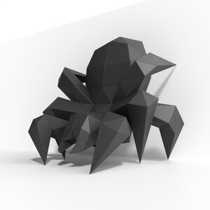 Spider Crawling Paper Sculpture,pre-cut DIY Papercraft Kit,handmade ...