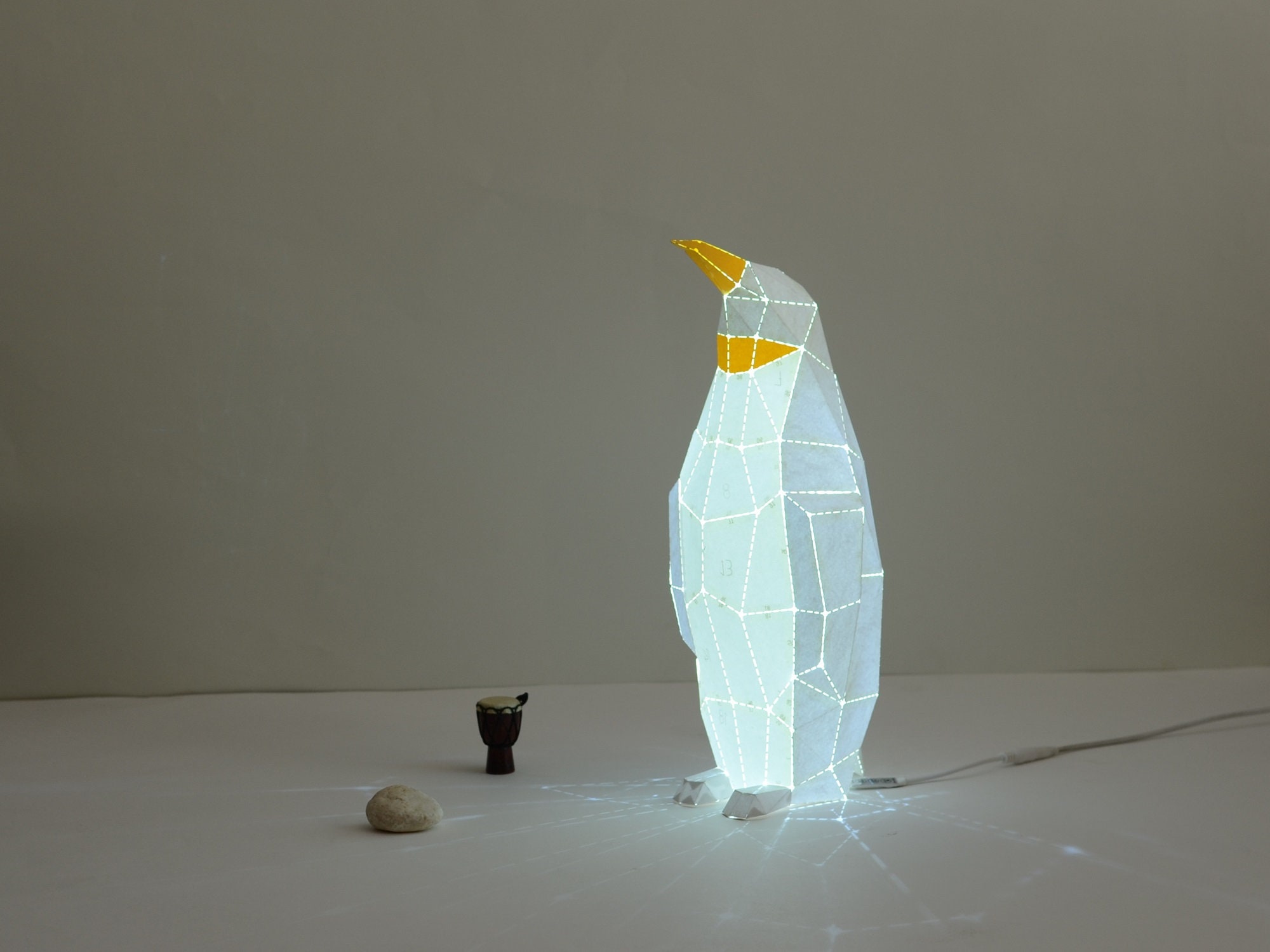 King Penguin DIY Paper Lamp Craft Kitcreative Paper Lamp | Etsy