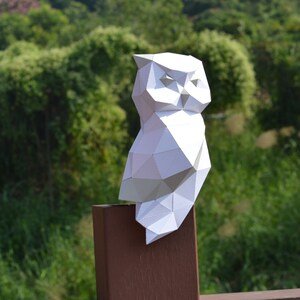 Owl Pre-cutting DIY Papercraft Kit, Multi-color Option，3d Art, Low Poly ...