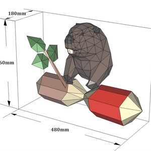 Beaver Wall Décor Paper Sculpture,pre-cut DIY Papercraft Kit,handmade ...